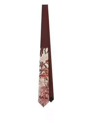 Dolce & Gabbana Graphic-print Neck Tie - Red