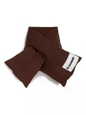 JIL SANDER Down Scarf - Brown