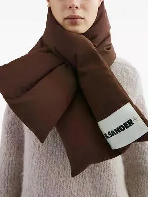 JIL SANDER Down Scarf - Brown