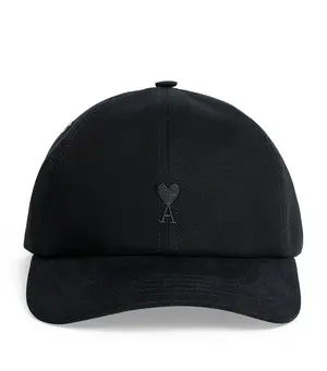 AMI Paris Cotton Cap - Black
