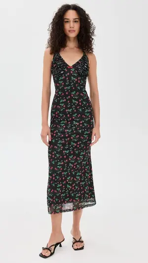 BAILEY ROSE Strawberry Print Maxi Dress