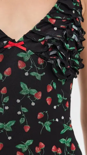BAILEY ROSE Strawberry Print Maxi Dress