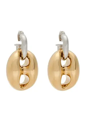 Rabanne Two-tone Drop Earrings - Gold