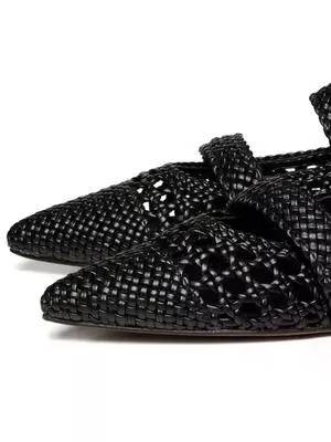 POCHE PARIS Woven Slingback Ballet Flats