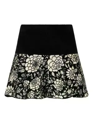 Roberto Cavalli Jacquard Floral Mini Skirt