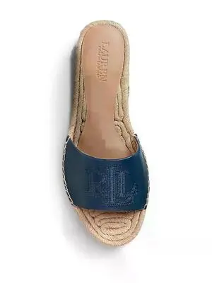 Ralph Lauren Logo-embroidered Platform Espadrille Sandals