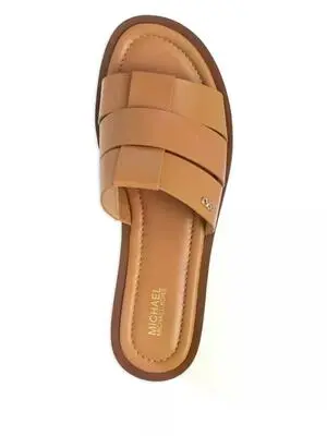 Michael Kors Leather Cross-strap Flat Sandals