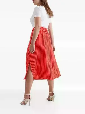 Tommy Hilfiger Striped Side-slit Midi Skirt