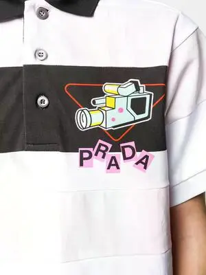 Prada Oversized Stripe Polo Shirt