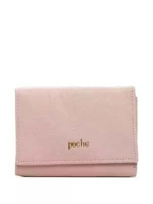 POCHE PARIS Leather Trifold Wallet - Pink