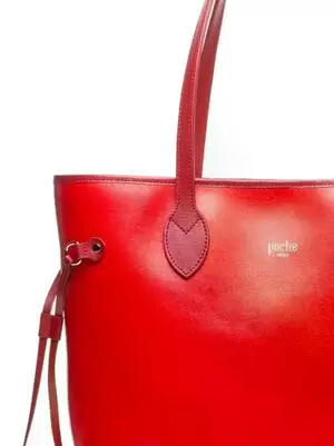 POCHE PARIS Leather Drawstring Tote Bag