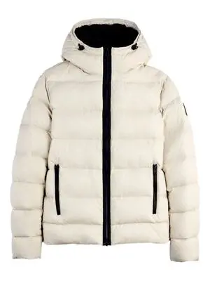 FAY Quilted Double Front Down Jacket - White