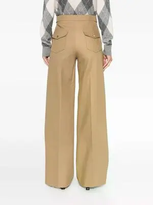 Sandro Button Detailed Wide Leg Trousers