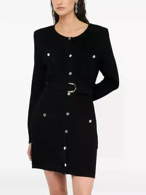 Liu Jo Padded-shoulder Belted Knit Dress