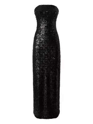 Pinko Sequinned Strapless Maxi Dress