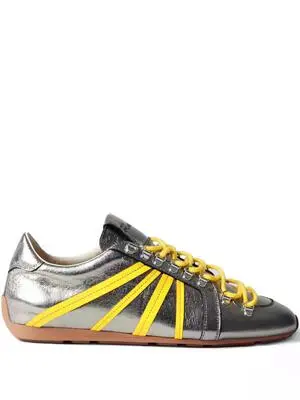 Claudie Pierlot Metallic Lace-up Sneakers - Silver