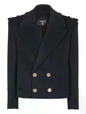 Balmain Notched Lapel Outerwear For Men
