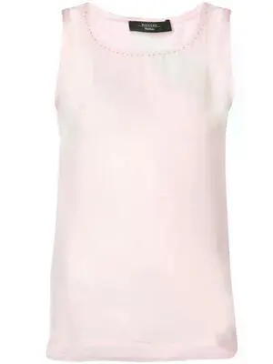 Max Mara Bead-embellished Silk Top