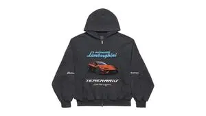 Balenciaga Automobil Lamborghini Zip-up Hoodie