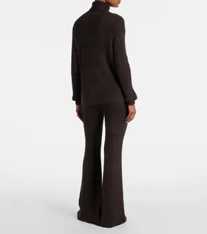 Loro Piana Turtleneck Wool-blend Sweater - Brown