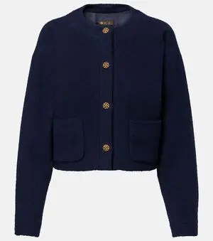Loro Piana Cashmere And Wool Bouclé Jacket - Blue
