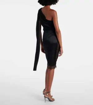 TOM FORD Silk-blend Crêpe Satin Pencil Skirt - Black