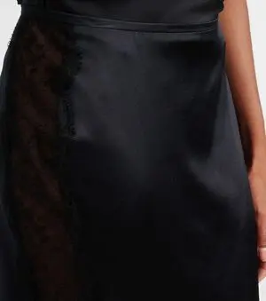 TOM FORD Silk-blend Crêpe Satin Pencil Skirt - Black