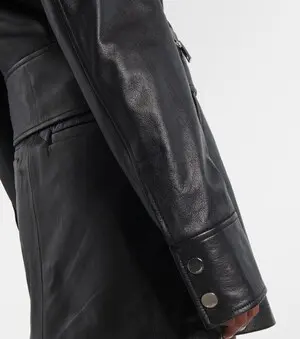 Sportmax Shearling-trimmed Leather Jacket