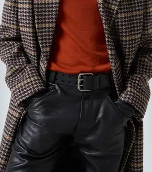 Saint Laurent Leather Motorcycle Belt