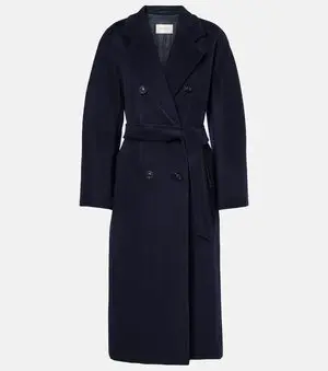 Max Mara Madame Wool And Cashmere Wrap Coat - Black