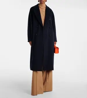 Max Mara Madame Wool And Cashmere Wrap Coat - Black