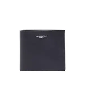 Saint Laurent Paris East/west Leather Wallet - Blue