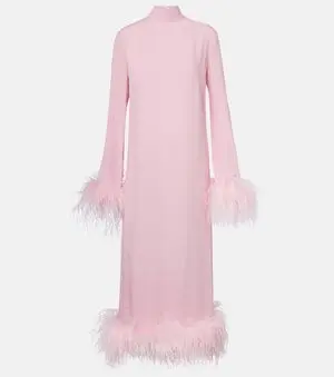 TALLER MARMO Gina Crêpe Cady Midi Dress - Pink
