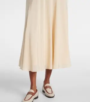 Loro Piana Erika Silk Midi Skirt