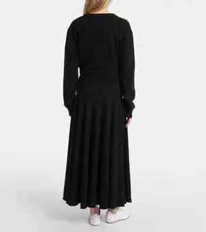 Extreme Cashmere N°313 Twirl Cashmere-blend Maxi Skirt - Black