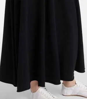 Extreme Cashmere N°313 Twirl Cashmere-blend Maxi Skirt - Black