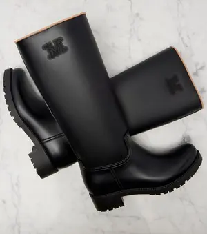 Max Mara Monogram Rubber Rain Boots