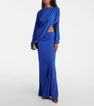 Christopher Esber Encased Nature Draped Jersey Gown