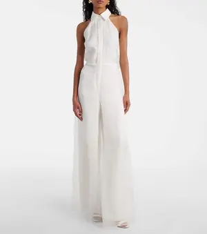 Max Mara Bridal Tunca Semi-sheer Silk Jumpsuit