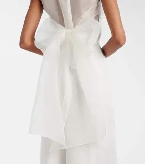 Max Mara Bridal Tunca Semi-sheer Silk Jumpsuit