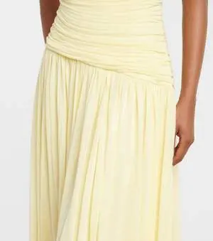Simkhai Rhiannon Gathered Jersey Maxi Dress