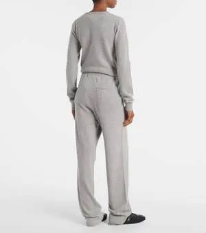 Extreme Cashmere Rush Cashmere-blend Straight Pants - Grey