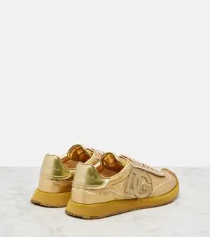 Dolce & Gabbana Metallic Leather Cushion Sneakers