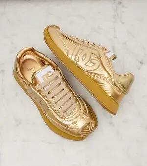 Dolce & Gabbana Metallic Leather Cushion Sneakers