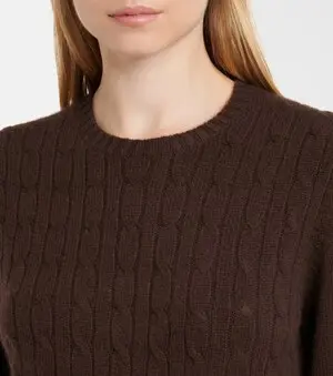 Jardin Des Orangers Cable-knit Cashmere-blend Sweater