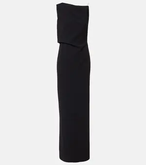 Max Mara Pentola Asymmetric Maxi Dress - Black