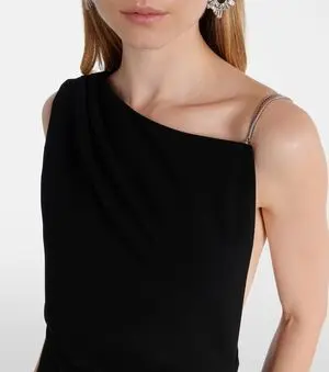 Max Mara Pentola Asymmetric Maxi Dress - Black