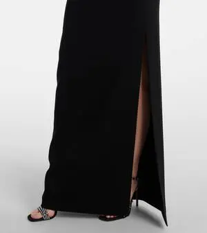 Max Mara Pentola Asymmetric Maxi Dress - Black