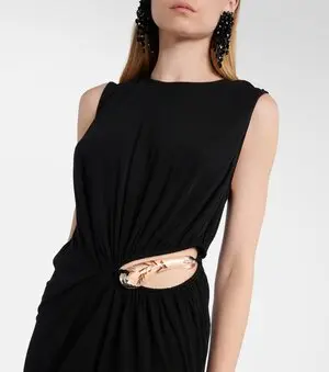 Christopher Esber Encased Nature Jersey Maxi Dress - Black