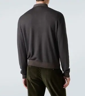 Loro Piana Jacaranda Wool And Silk Polo Shirt